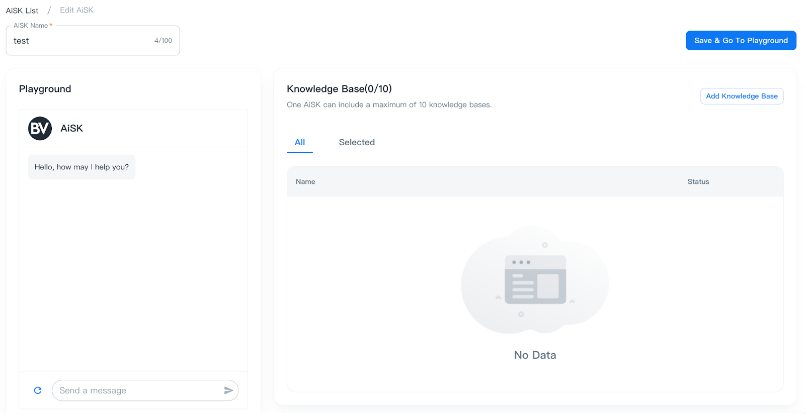 Create Knowledge Base – BlendVision