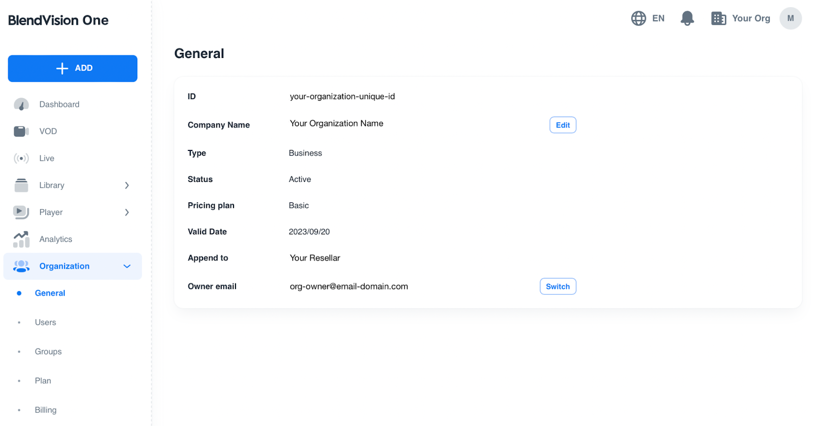 Organization Module Introduction for Admin – BlendVision