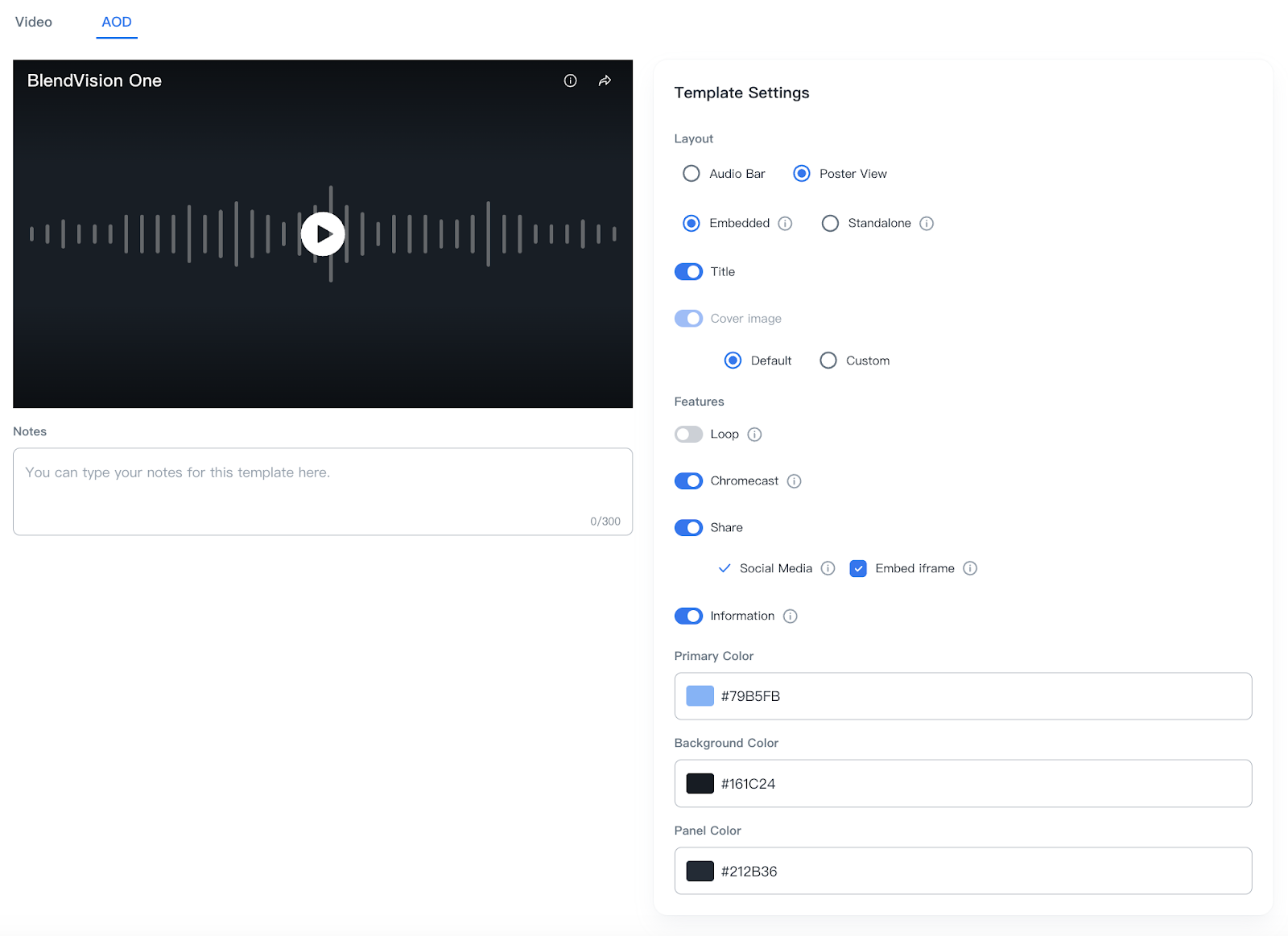 Customize Player Template – BlendVision