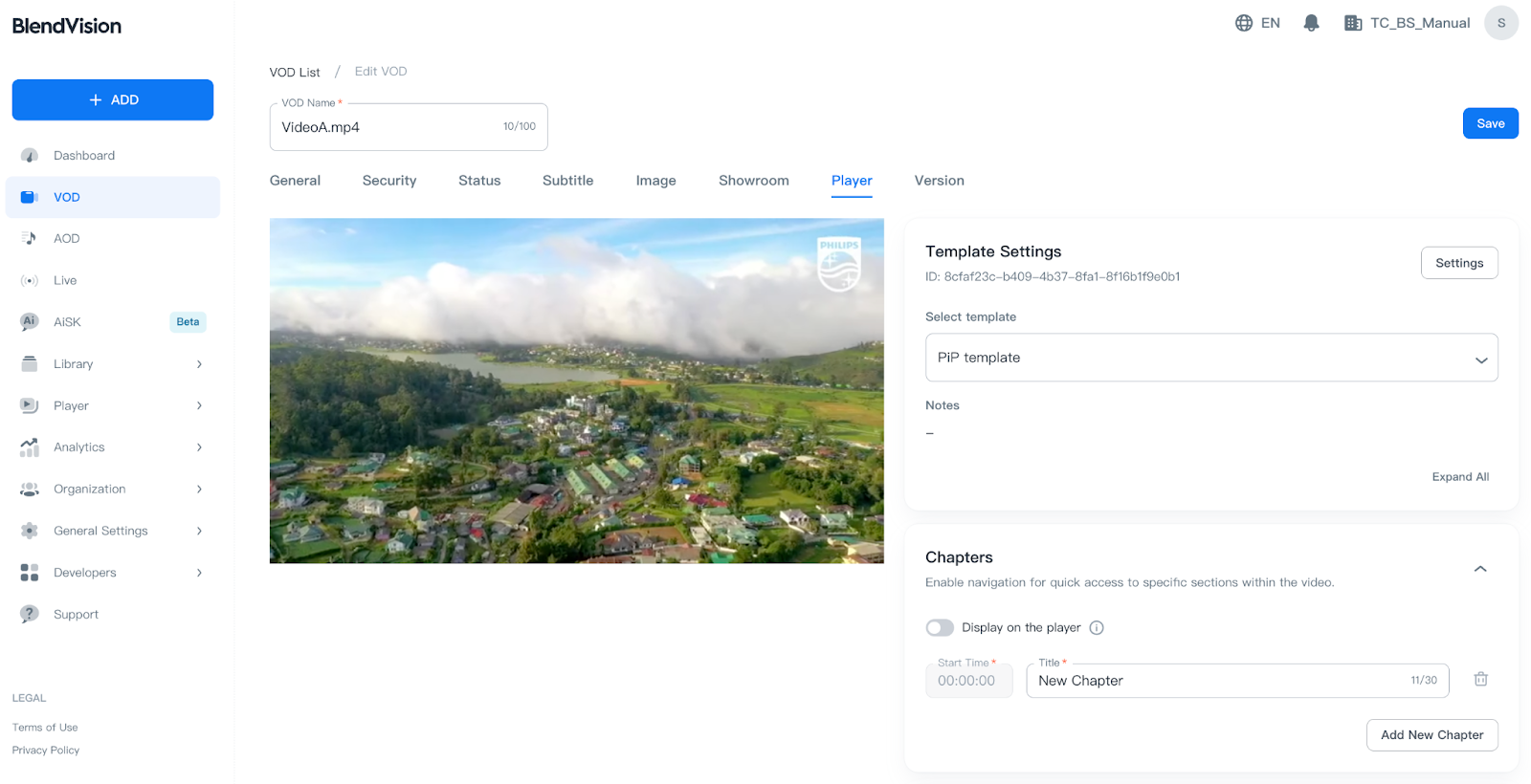 Set up Player Features – BlendVision