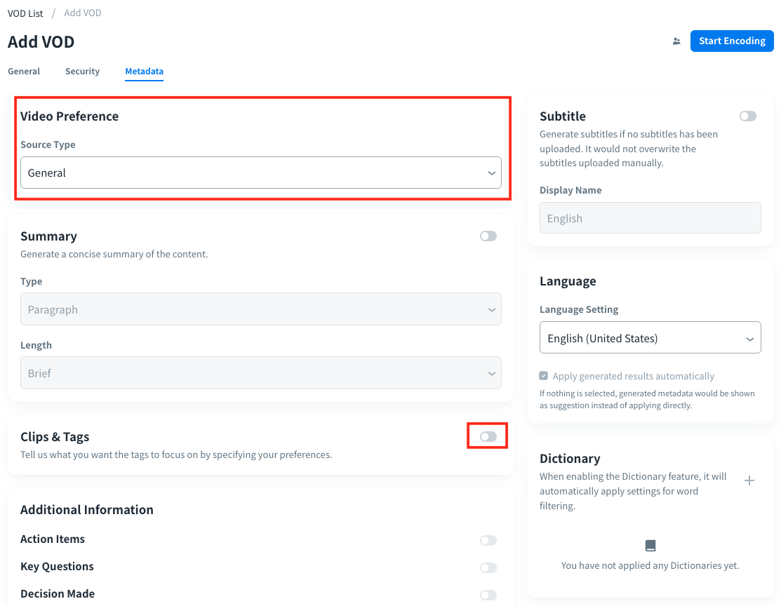 Set up Clips & Tags – BlendVision