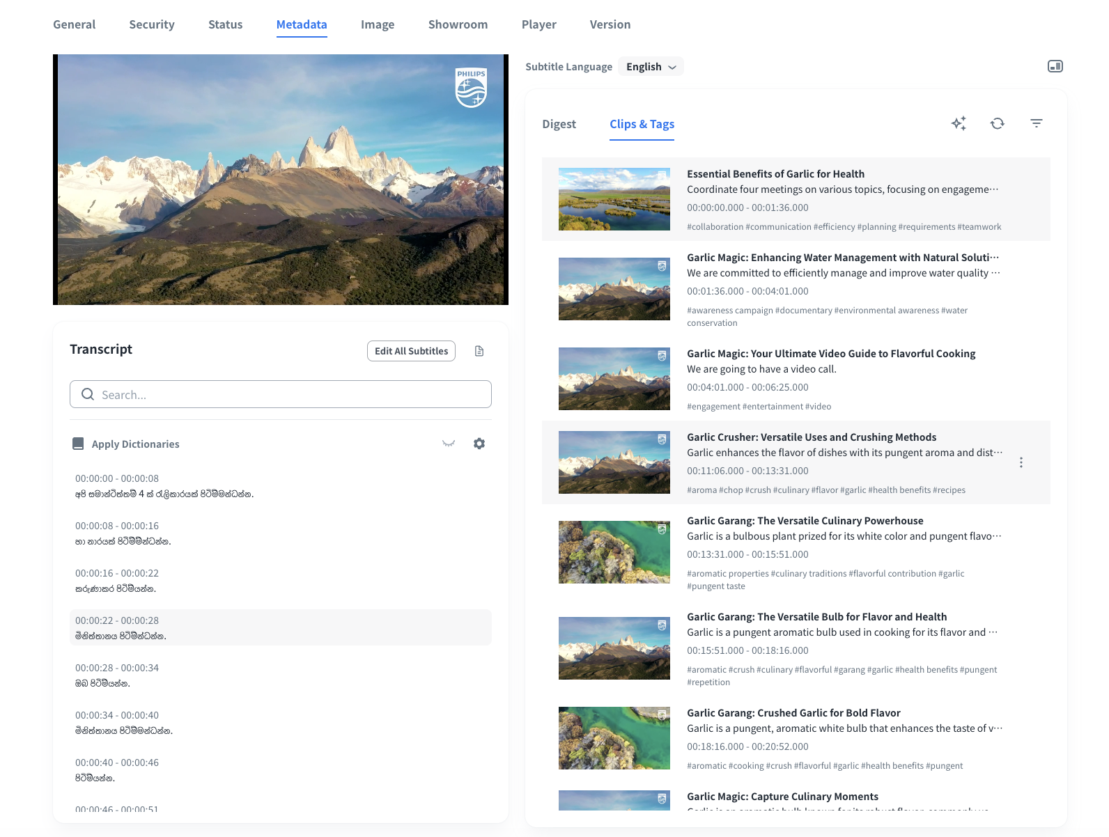 Set up Clips & Tags – BlendVision